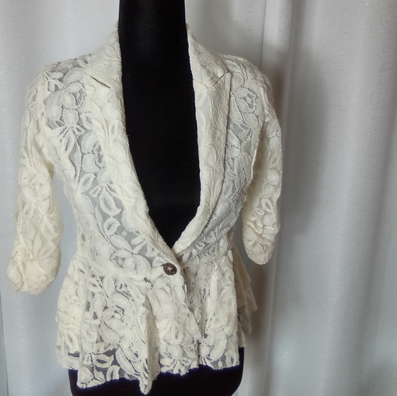 Modmadele | Jackets & Coats | New Vintage Cream Lace Jacket | Poshmark